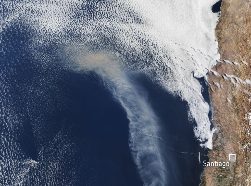 Sentinel-3 Satellite Revealed Scale of Fires on Coast of Chile